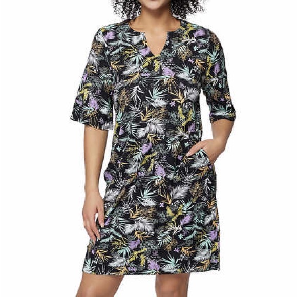 Hang Ten | Dresses | Hang Ten Black Tropical Sun Dress | Poshmark